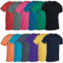 SOCKS'NBULK Mens Cotton Crew Neck T-Shirts, Colored Tee, Bulk Pack ...