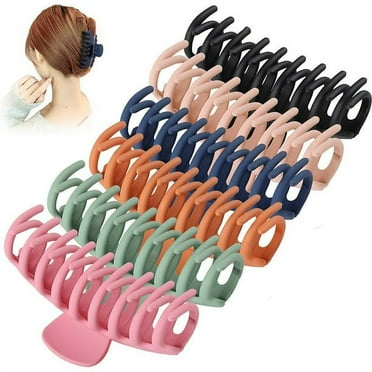 Maruko Assorted Colors Matte Nonslip 4 Inch Large Hair Claw Clips for ...