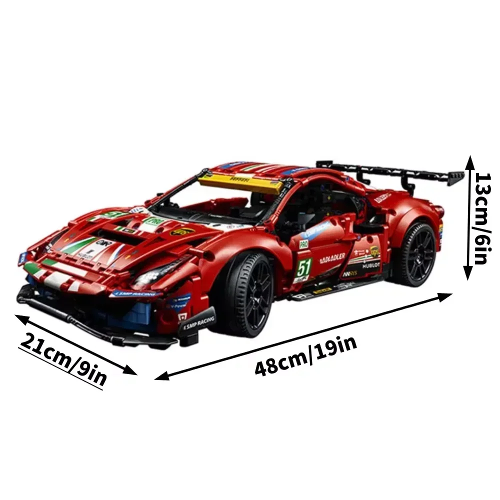 488 GTE Bricks 42125 Technical Series 1648Pcs Supercar Building Blocks ...