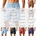 Agkizg Men's Shorts Solid Color Casual Cargo Elastic Waistband Zipper ...