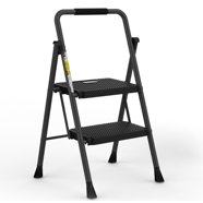 Rubbermaid RM-P2 Heavy Duty 2-Step Molded Plastic Stool with Large Non ...