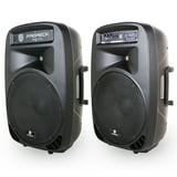 Proreck Party Portable 15" 2000 Watt 2-Way Powered PA Speaker System ...