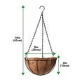Metal Hanging Planters Basket Hanging Flower Pots with Chain Round Wire ...