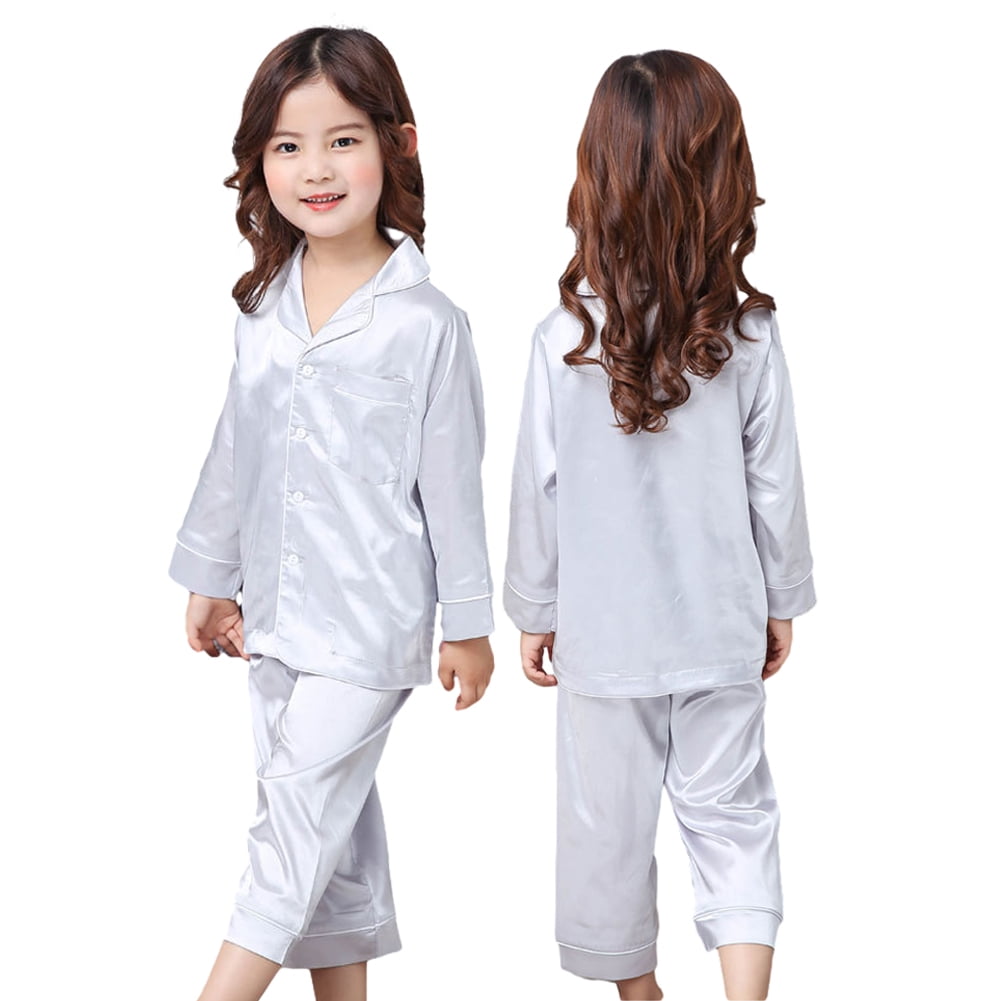 Click here for Kyaiguo 1-10 Years Boys Girls Long Sleeve Satin Pa... prices