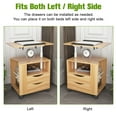 Overbed End Table, BTMWAY Height Adjustable Wood Nightstand Bed Table ...