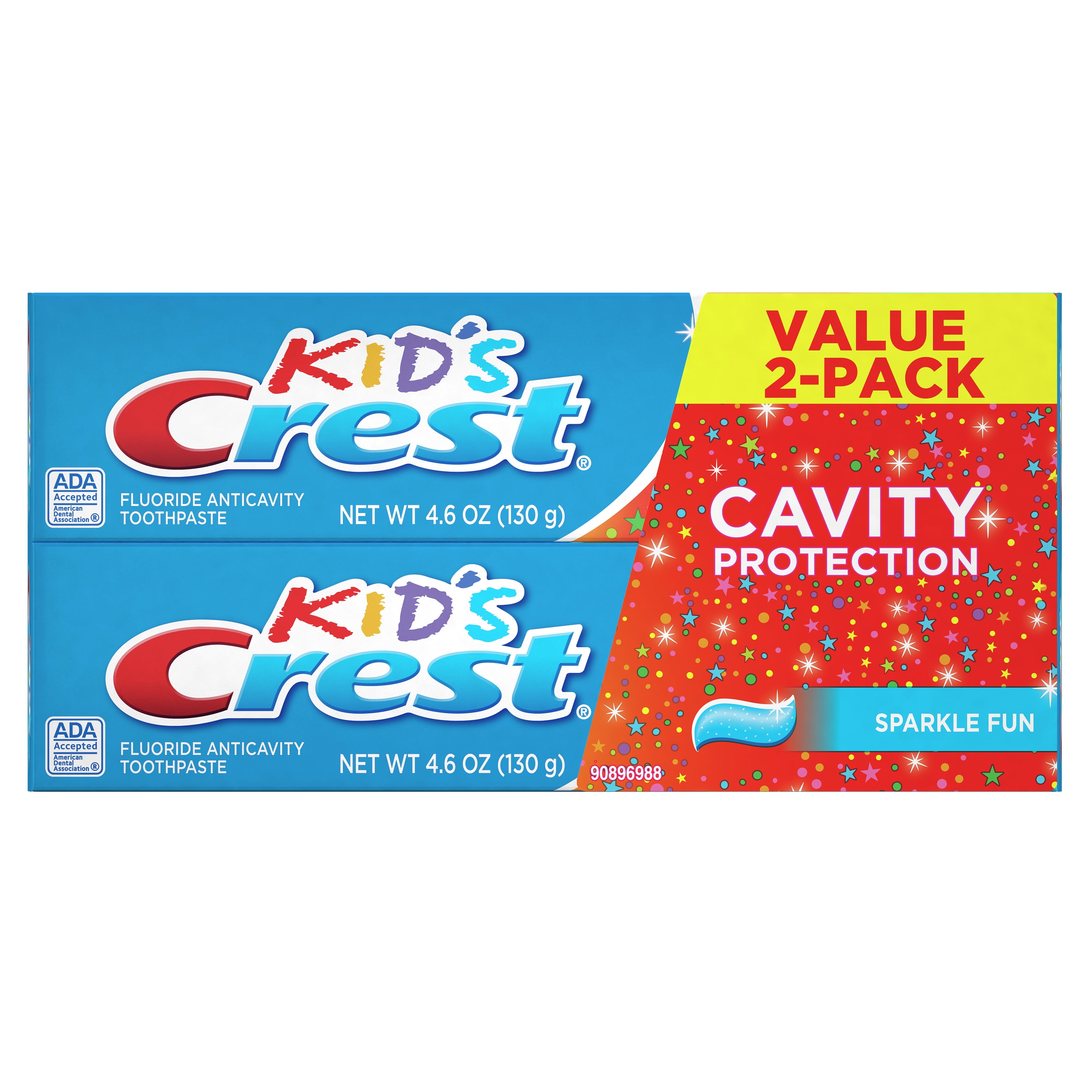 Crest Kid's Cavity Protection Toothpaste, Sparkle Fun Flavor, 4.6 oz, 2 ...