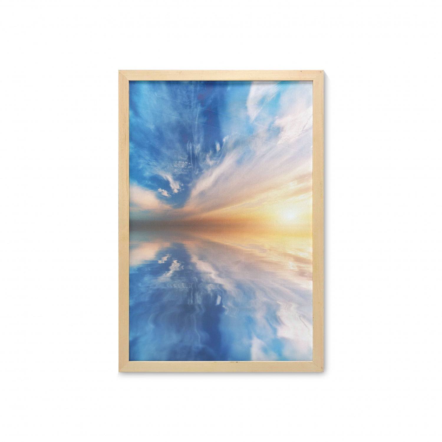 Nature Wall Art with Frame, Dreamy Sky Background with Backward ...