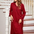 Pajama Dress for Women with Pockets Classic Fashion Plaid Nightgown ...