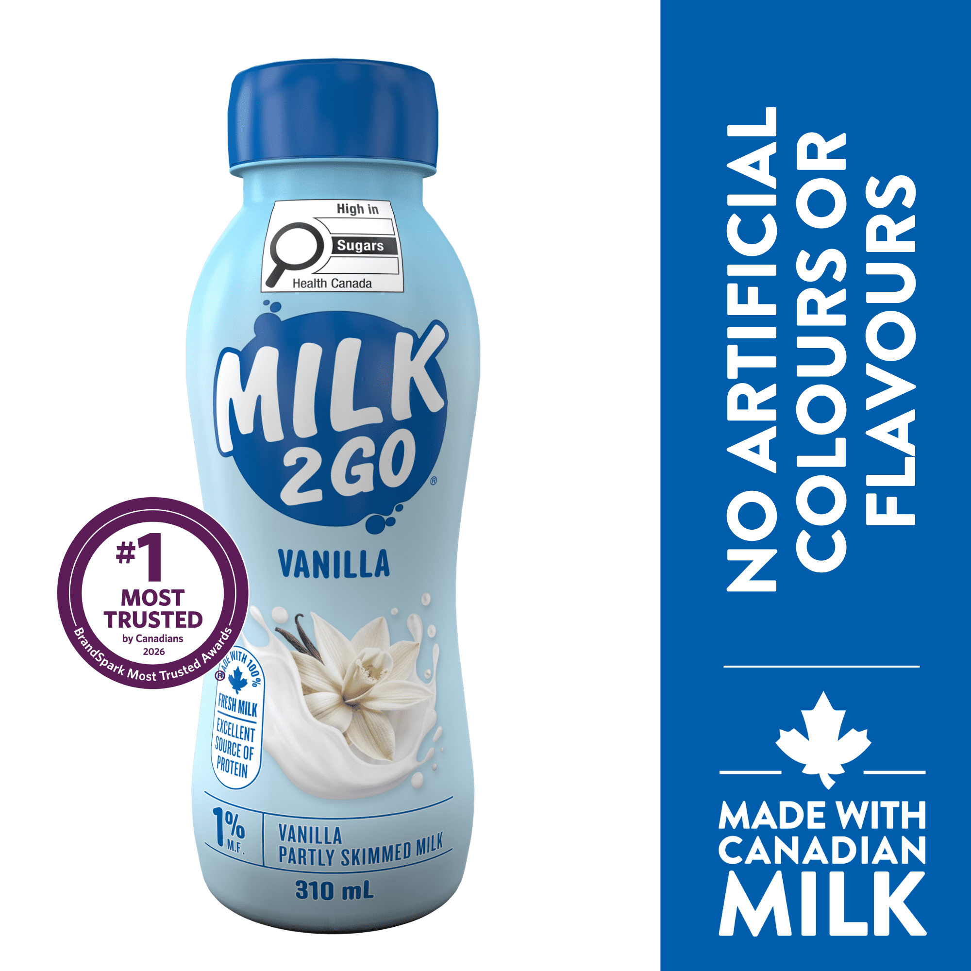Click here for Milk2go 1 Vanilla Partly Skimmed Milk 310 Ml prices