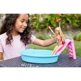 Barbie Doll and Pool Playset with Slide and Accessories, Blonde in ...