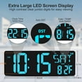 XREXS 16.5 in Digital Wall Clock with Bluetooth, Alarm, Calendar ...