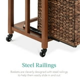 Best Choice Vertical Rolling File Cabinet w/ Rubberwood Frame, Locking ...