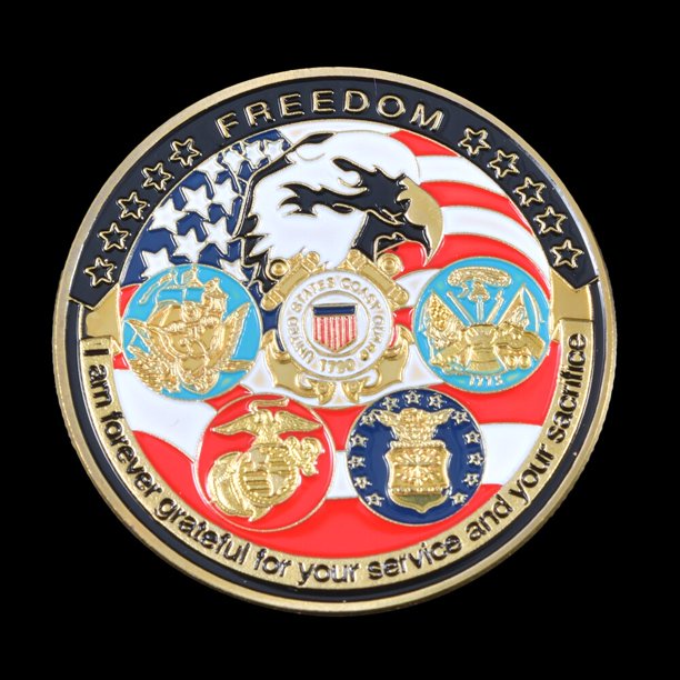 U.S. Navy, Land and Air Forces Badge Commemorative Coin American Eagle ...