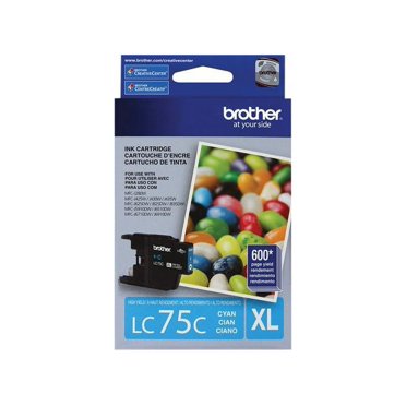 Brother Genuine LC-75 (LC75BK, LC75C, LC75M, LC75Y) High Yield Ink ...