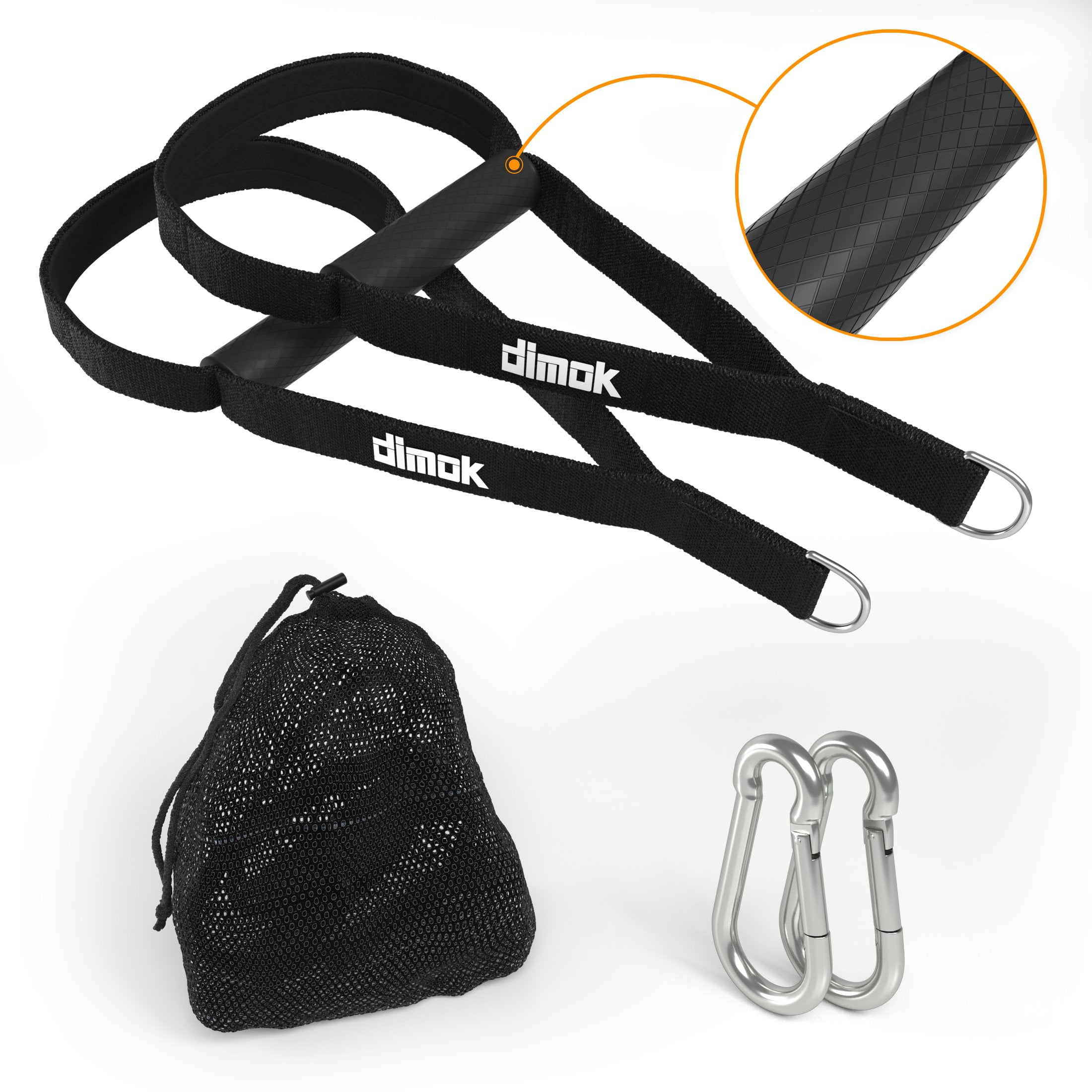 dimok Heavy Duty Fitness Professional Exercise Handles w Foot Cradel ...