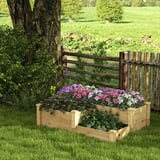 Patiojoy 3-Tier Raised Garden Bed Wooden Elevated Planter Box with Open ...
