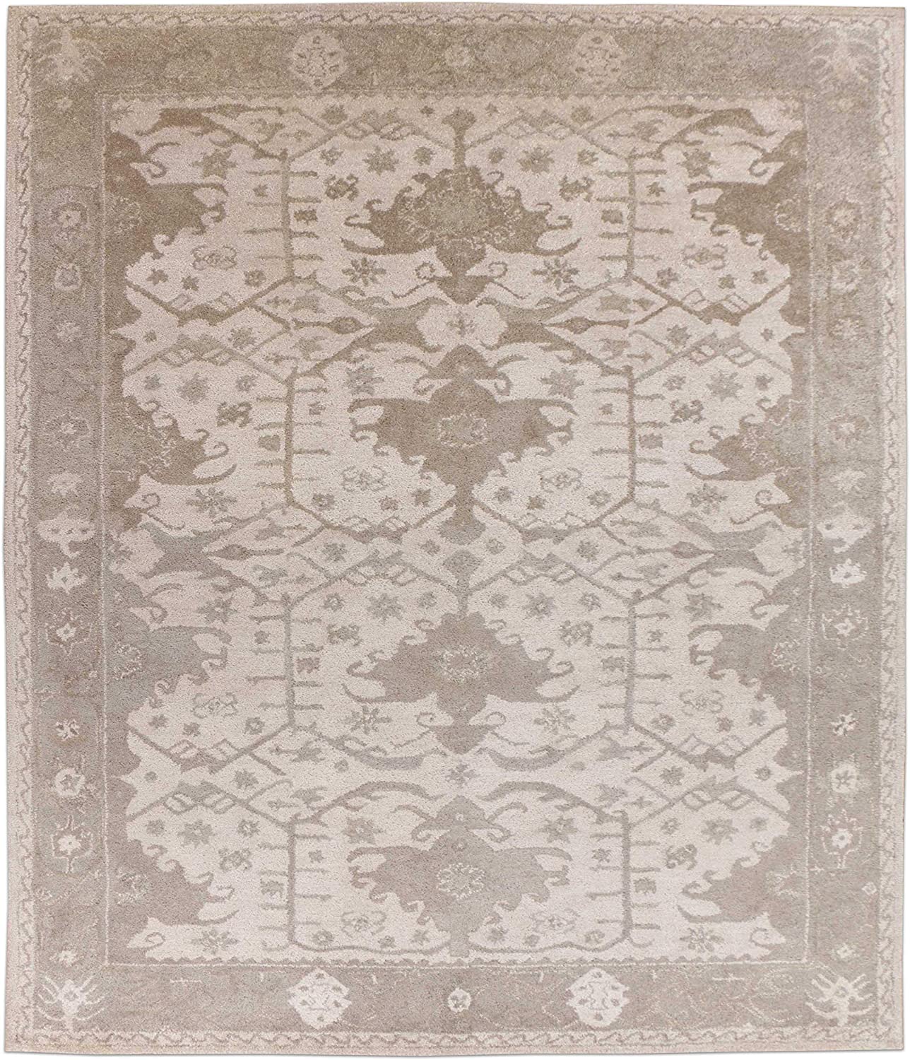 New Natural Beige Traditional Parsian Old Style Handmade Tufted 100% ...