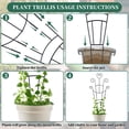 2 Pack 30 Inch Plant Trellis for Climbing Plants Indoor, Outdoor Metal ...