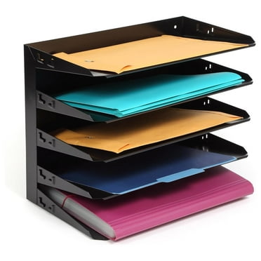 MMF, Horizontal Desk File Trays, 1 Each, Black - Walmart.com