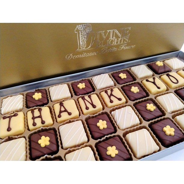 Petits Fours Box - Thank You Style Cake Pastry Confection Varieties ...