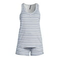 Jaclyn Tank Top and Shorts, 2-Piece Pajama Set - Walmart.com