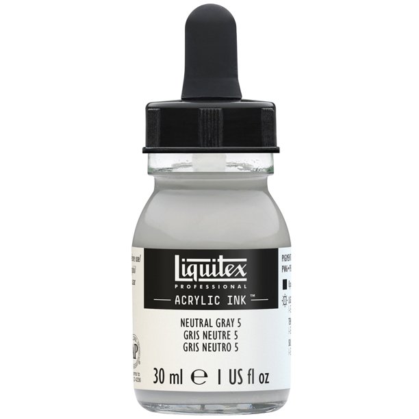 Liquitex Professional Acrylic Ink, 30ml Jar, Natural Gray 5 - Walmart.com