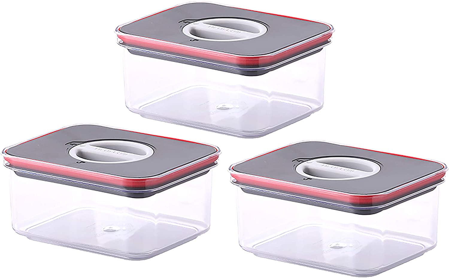 NEOFLAM Airtight Smart Seal Food Storage Container (Set of 3, Rectangle ...
