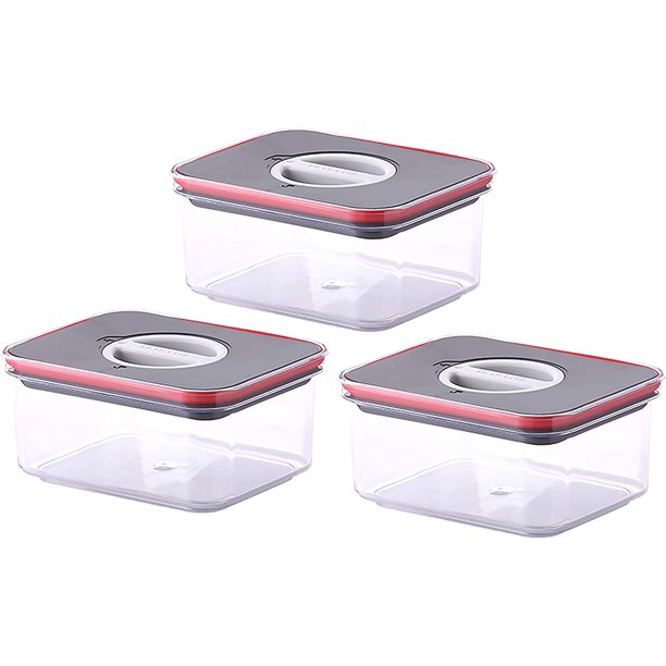 NEOFLAM Airtight Smart Seal Food Storage Container (Set of 3, Rectangle ...