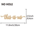 1 pc Word This Is Us Laser Cut Unfinished Basswood Wall Decoration for ...