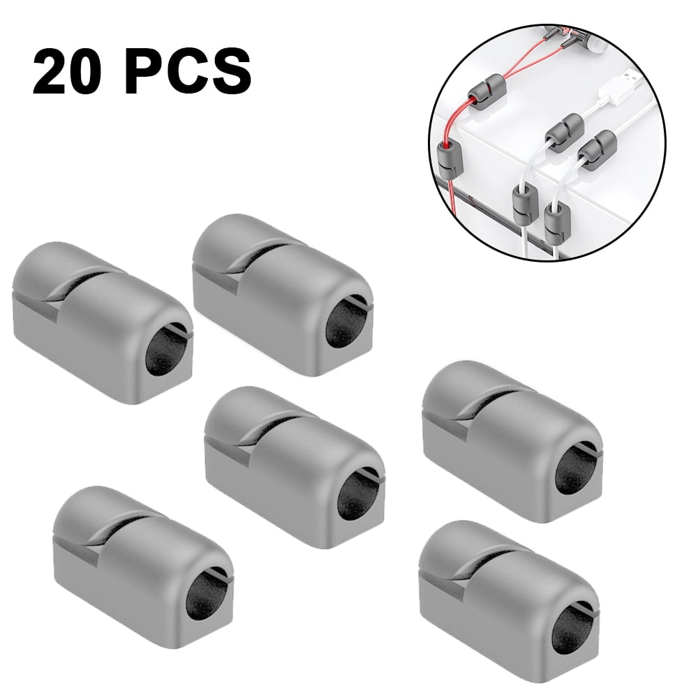 Cable Holder Clips, 20-Pack Cable Management Cord Organizer Clips ...