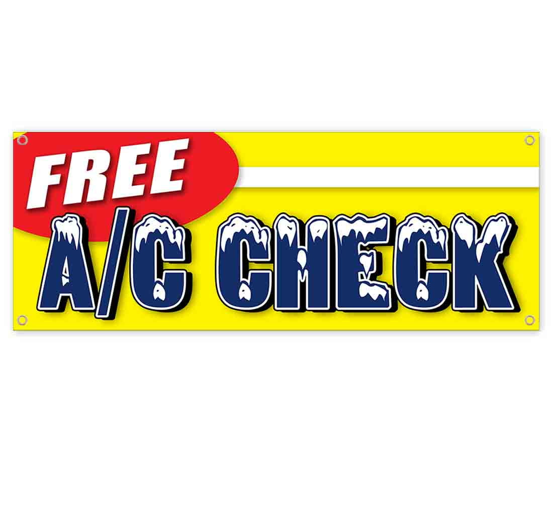 Free AC Check 13 oz Vinyl Banner With Metal Grommets - Walmart.com