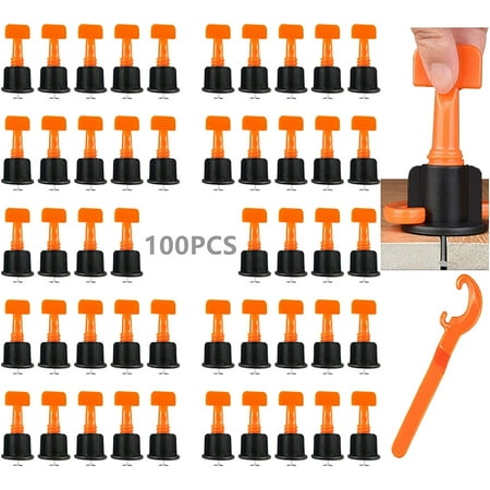 100 Pack Tile Leveler with Special Wrench for Tile Leveling - Reusable ...