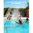 MeeTop Pool Fountain for Above and In-Ground Pools, Adjustable Dual ...