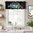 Camper Window Valance for Kitchen, Home Mountain Pine Trees Tent Forest ...
