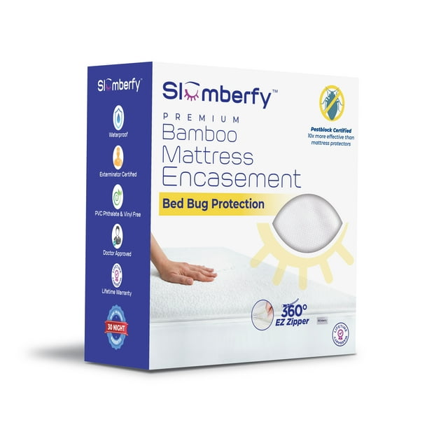 Full Size Waterproof Bamboo Mattress Encasement by Slumberfy, Premium ...