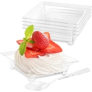 DLux 100 4-in Tear Drop Mini Appetizer Plates, Reusable Black Plastic ...