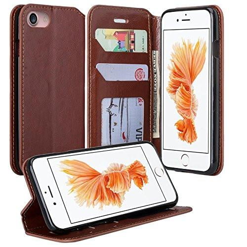 Apple iPhone 8 Case Cover, Pu Leather Magnetic Flip Fold[Kickstand ...