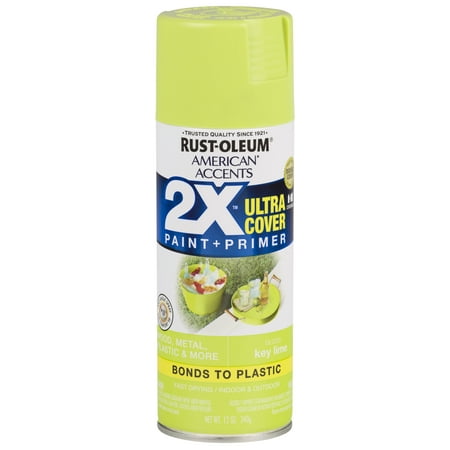 Key Lime, Rust-Oleum American Accents 2X Ultra Cover, Gloss Spray Paint ...