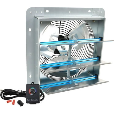 BENTISM 10'' Shutter Exhaust Fan for Home, Garage, Attic - Wall Mounted ...