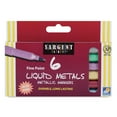 Sargent Art Liquid Metals Washable Metallic Marker Set, 6-Colors, Fine ...