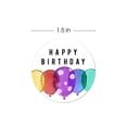 Vibrant Watercolor Birthday Stickers, 500 Labels, 6 Designs, 1.5 ...