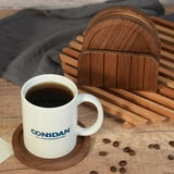 CONSDAN Premium USA Grown Walnut Hardwood Cup Coasters Set, 6 Pcs ...