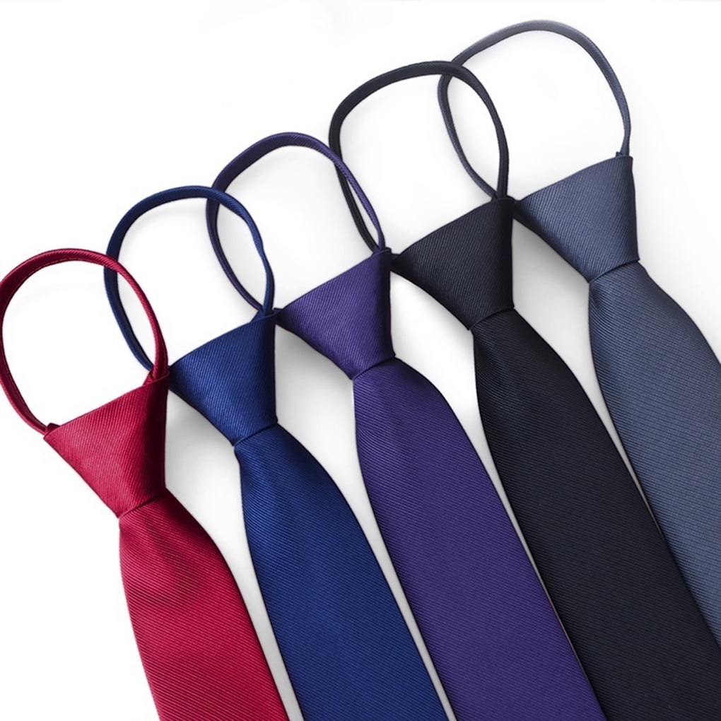 Click here for Pitrice Men Boys Zipper Tie Solid Pre-Tied Busines... prices