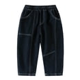 ATOGUTA Boys Bootcut Jeans Denim Elastic Wasit Wide Leg Baggy Jean ...
