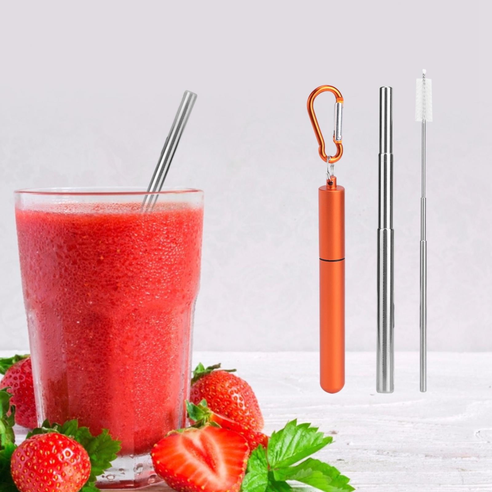 Stainless Steel Straw, Retractable Straw, Portable Stainless Steel ...