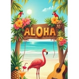 Decorative Design Aloha Beach Party Backdrop Tropical Theme Photography ...