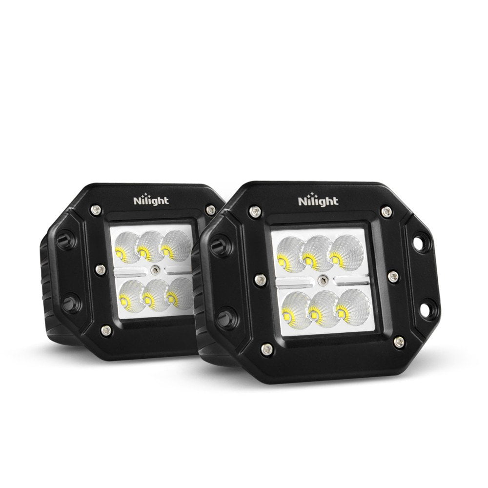 Nilight 2PCS 18W Flood LED Work Light Driving Lights Led Light Bar Off ...
