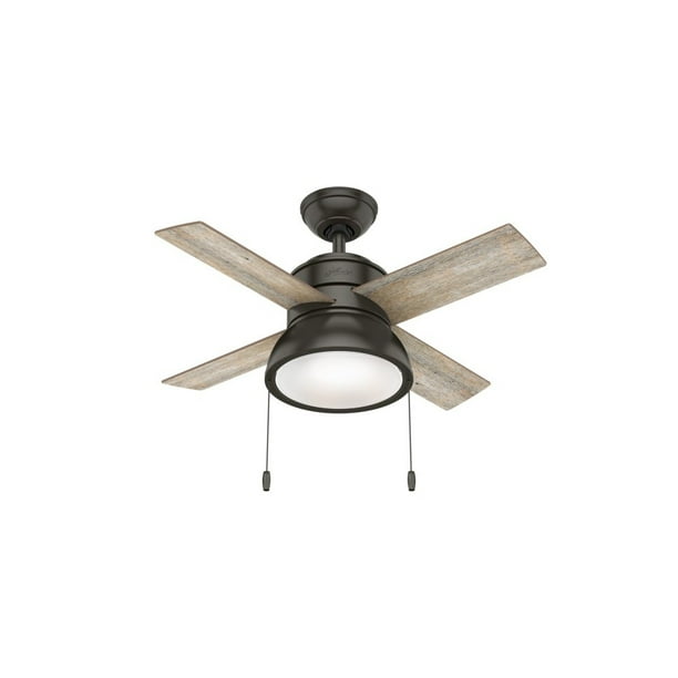 Hunter Fan Company Loki 36-Inch Home Ceiling Fan with LED Light, Noble ...