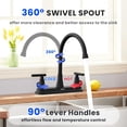 2-Handle Kitchen Faucet with Pull-Out Side Sprayer, 8 Inch High Arch ...