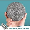 6 Pack 40g Heavy Duty Stainless Steel Wool Scourer Pads, for Kitchen ...